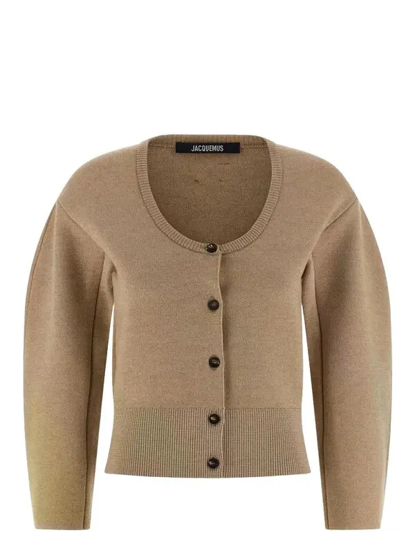 Jacquemus Doppio Button Round-neck Cardigan - Neutrals