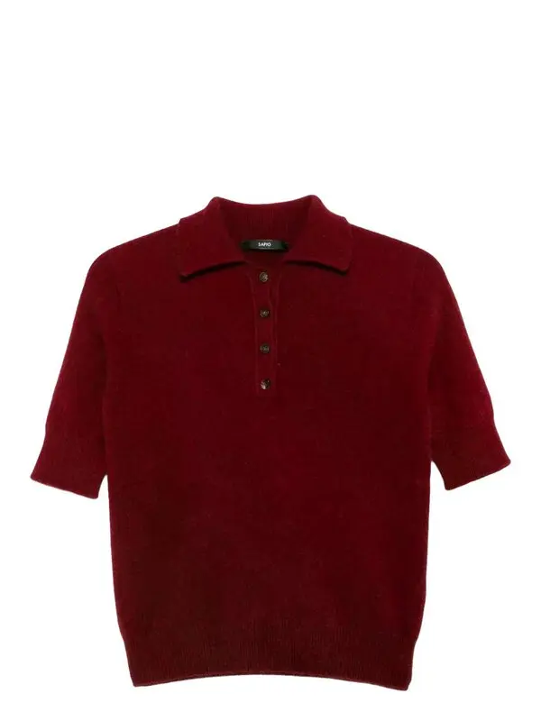 SAPIO Cotton Polo Top - Red