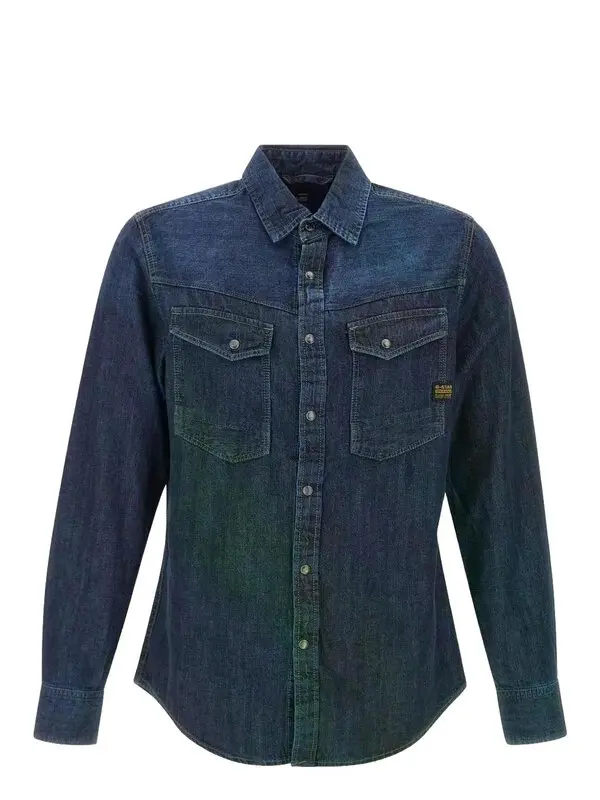 G-star Raw Dakota Chest-pocket Denim Shirt - Blue