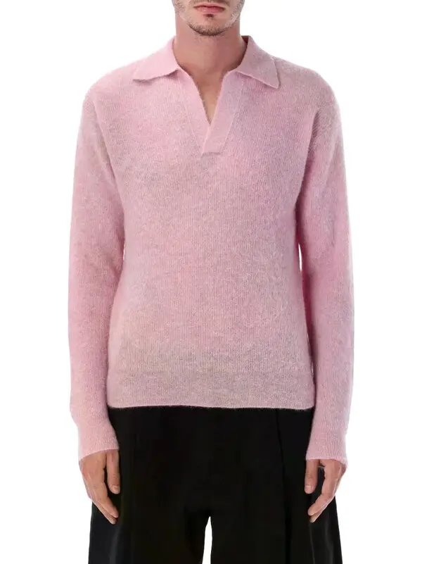 Auralee Collared Knitwear - Pink
