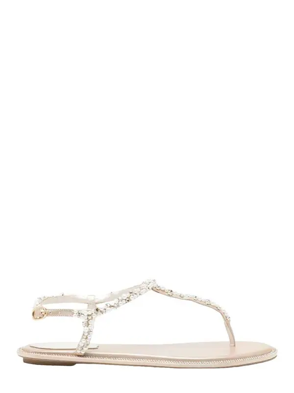 Rene Caovilla Diana Embellished Sandals - Neutrals