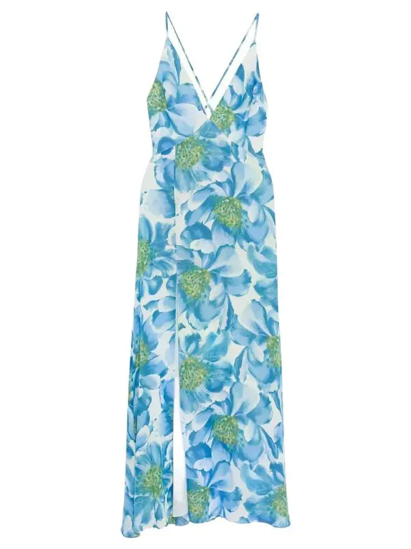 REFORMATION Zani Printed Dress - Blue