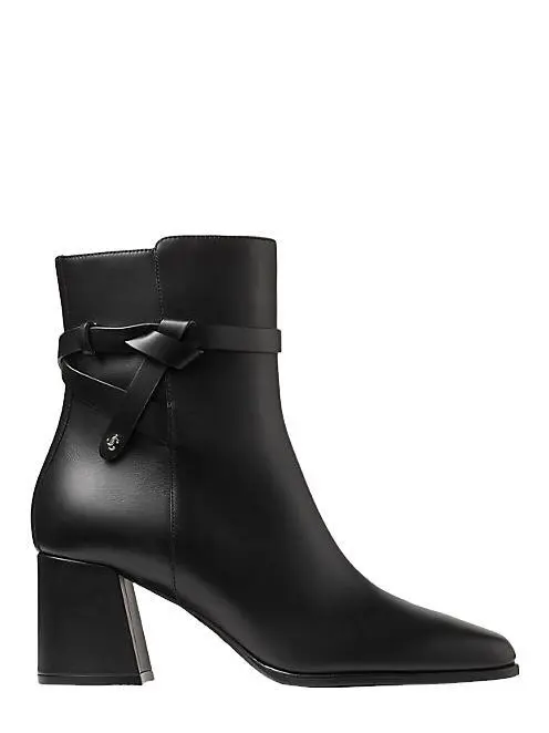 JIMMY CHOO Lawton Ab 65 Leather Ankle Boots - Black