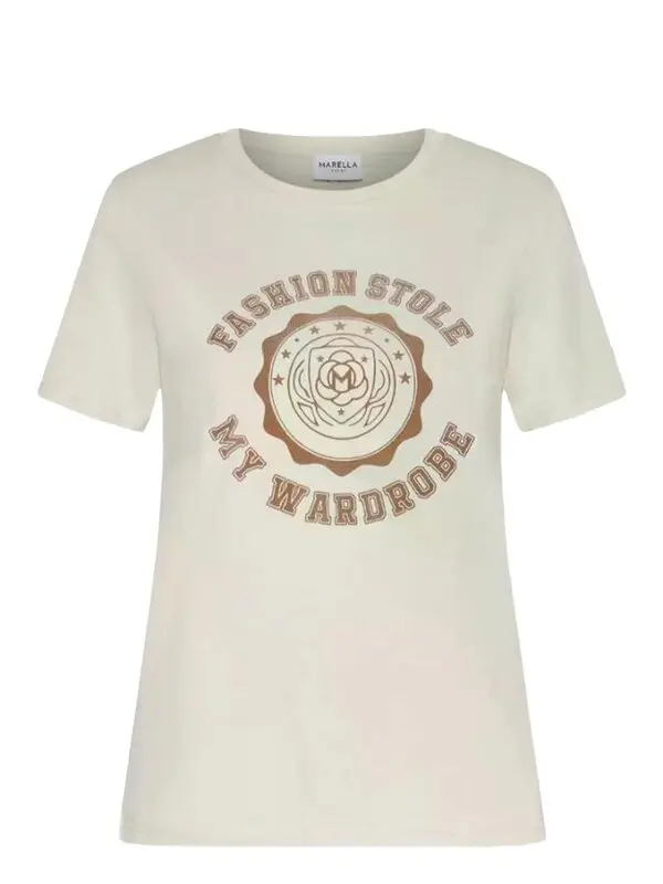 Marella Graphic Print T-shirt - Neutrals