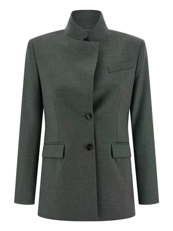 Pinko Fausta Single-breasted Blazer - Green