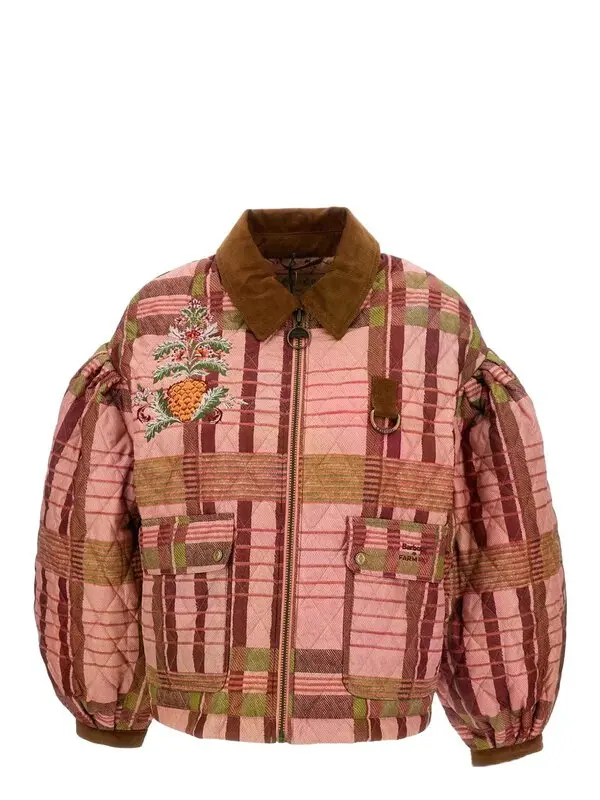 Barbour X Farm Rio Ana Clara Quilted Jacket - Pink