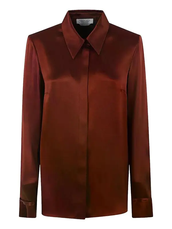 Gabriela Hearst Long-sleeve Silk Shirt - Brown