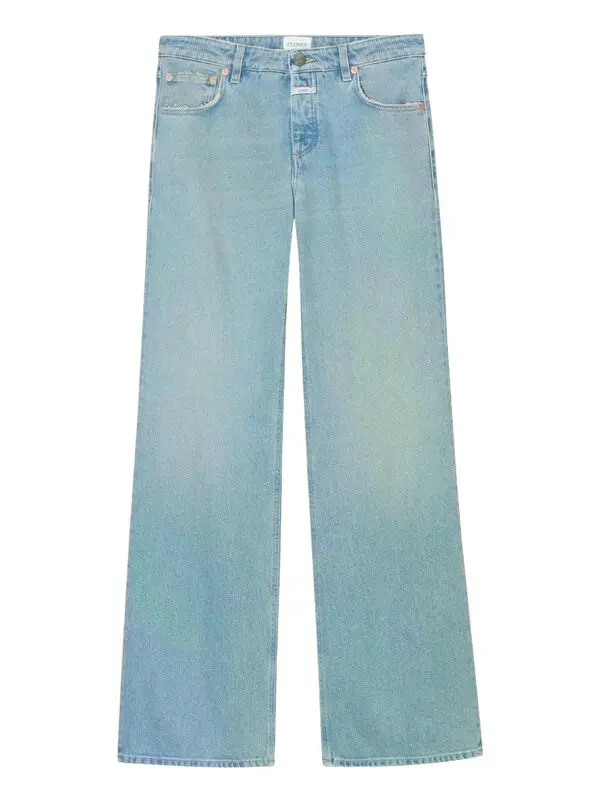 Closed Logo-patch Wide-leg Jeans - Blue
