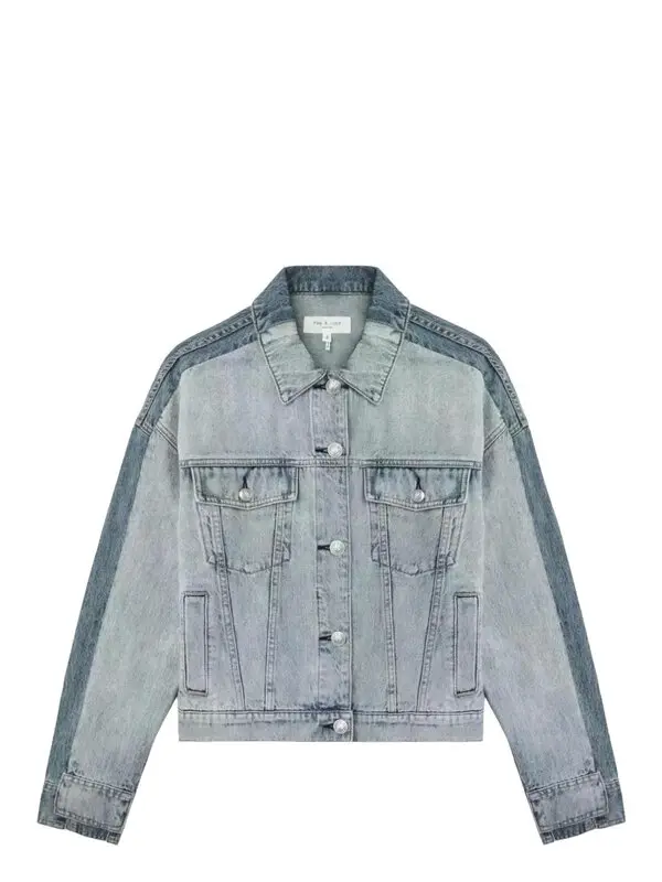 Rag & Bone Paneled Cotton Jacket - Blue