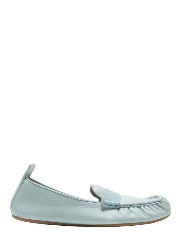 Acne Studios Ruched Leather Loafers - Blue
