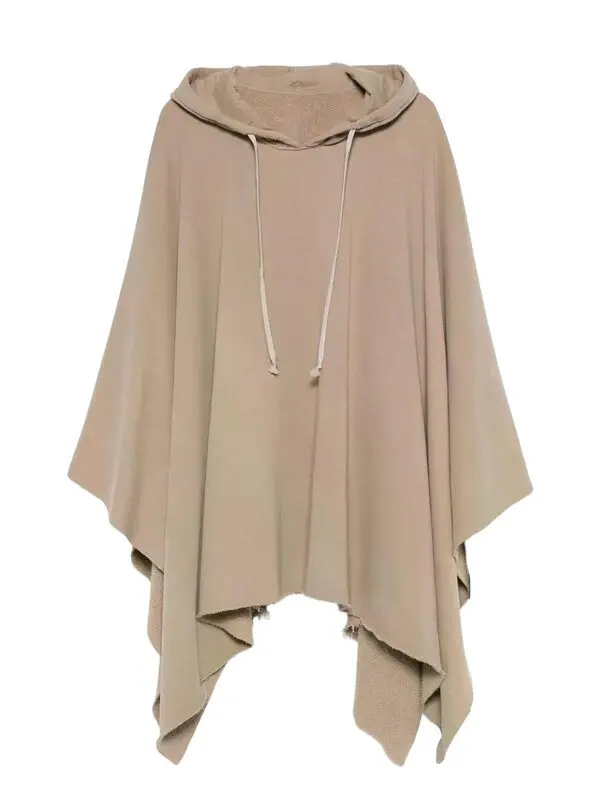 Rick Owens Hooded Poncho - Neutrals