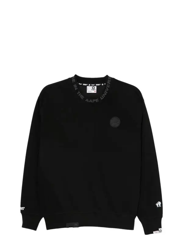 AAPE BY *A BATHING APE Logo Sweatshirt - Black