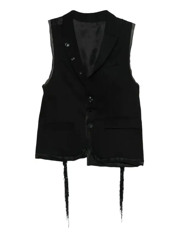 UNDERCOVERISM Bead Embellished Waistcoat - Black