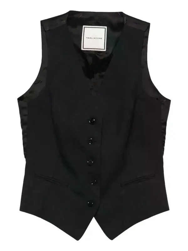 Tagliatore Giselle Waistcoat - Black
