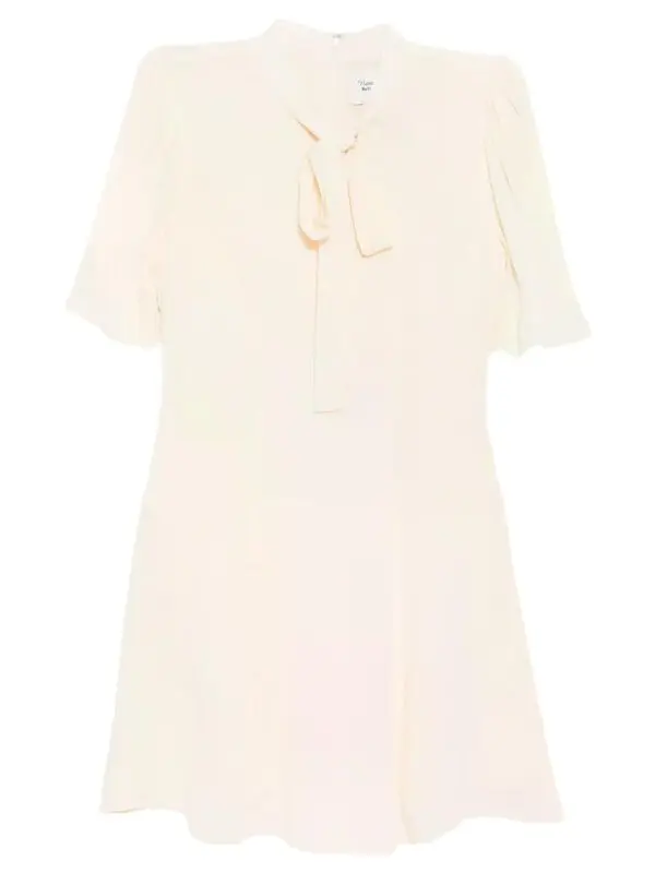 REFORMATION Whimsical Tie-neck Dress - White