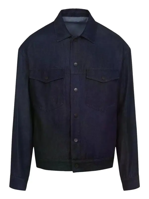 Giorgio Armani Buttoned Pocket Jacket - Blue