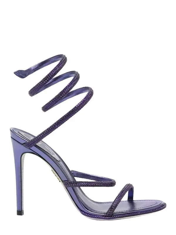 Rene Caovilla 80mm Cleo Embellished Sandals - Purple