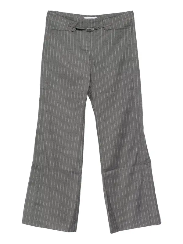 Gimaguas Pinstripe Flared Trousers - Grey