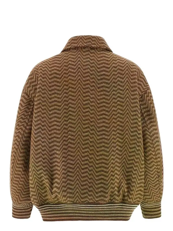 Missoni Chevron-pattern Bomber Jacket - Brown