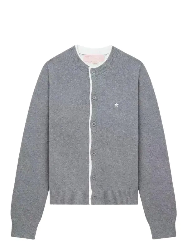 A BATHING APE Star-embroidered Cardigan - Grey