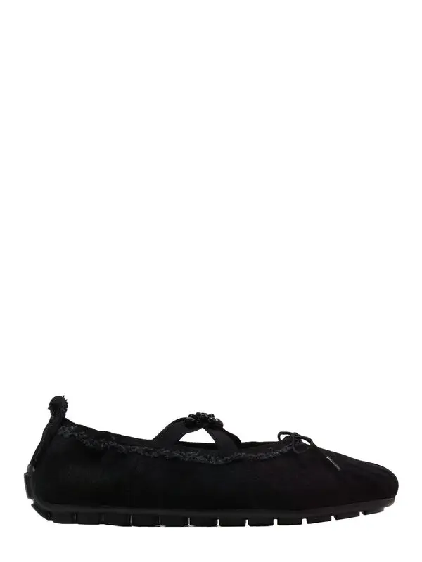 Simone Rocha Frayed Ballet Flats - Black