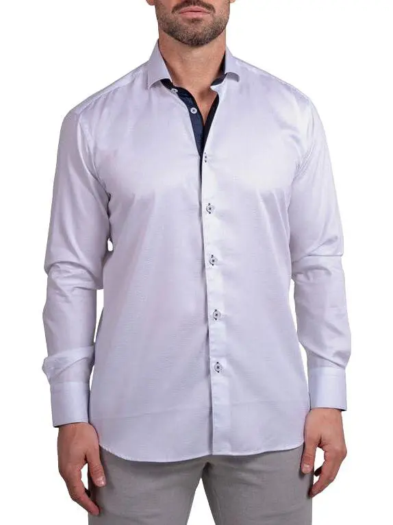MACEOO Einstein Ascension Contemporary Fit Button-up Shirt - White