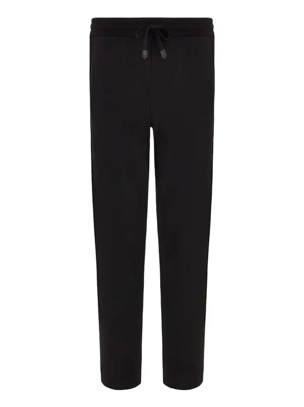 Canali Bootcut Merino Wool Trousers - Black