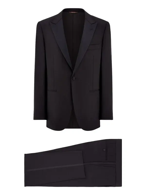 Canali Regular Fit Impeccabile Wool Tuxedo - Black