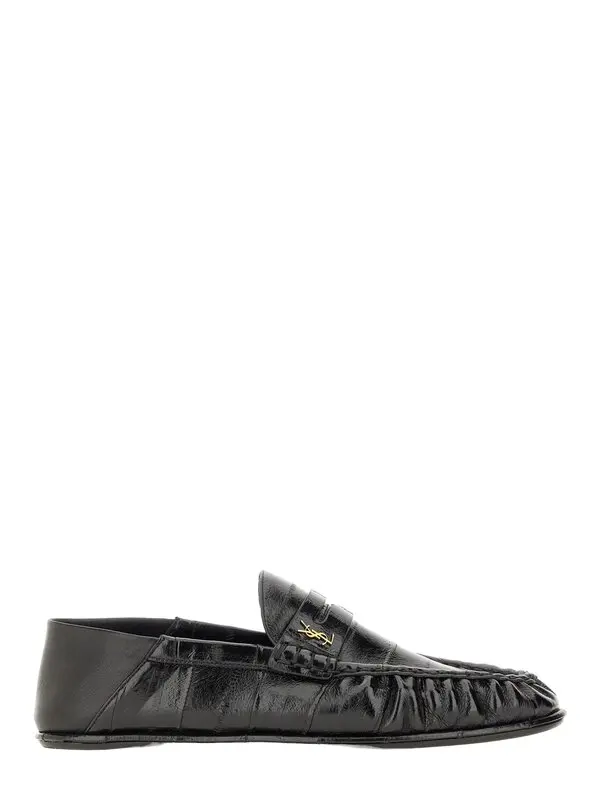 Saint Laurent Leather Loafer - Black