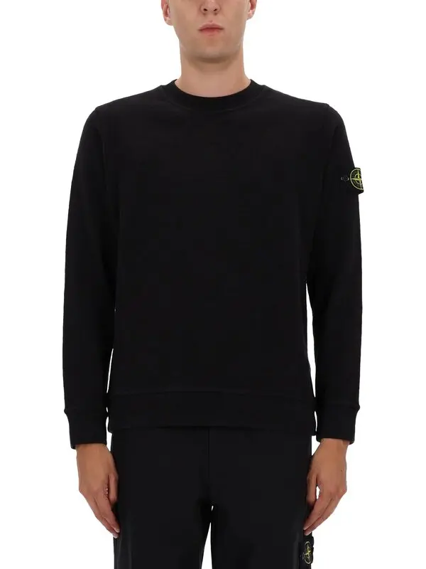 Stone Island Cotton Sweatshirt - Black