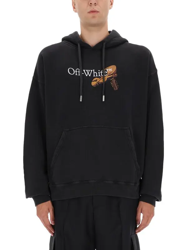 Off-White Sweatshirt With Logo - Black