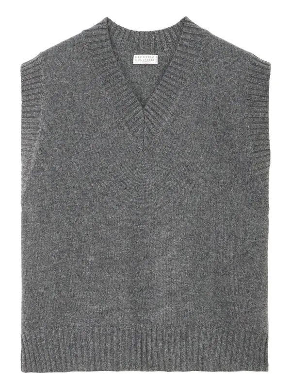 Brunello Cucinelli Cashmere Vest - Gray