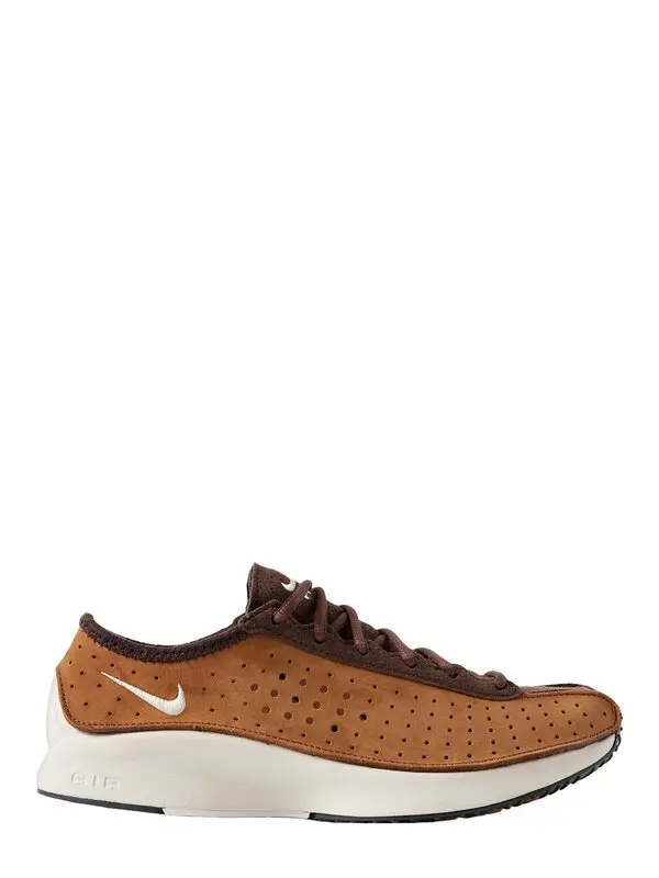 Nike Air Superfly Nubuck And Suede Sneakers - Brown