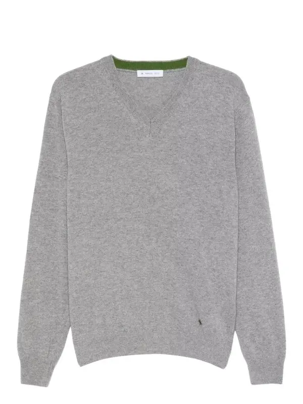 MANUEL RITZ V-neck Sweater - Grey