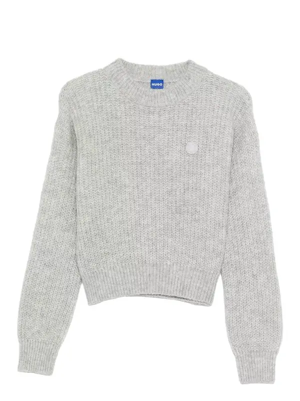 Hugo Logo-patch Sweater - Grey