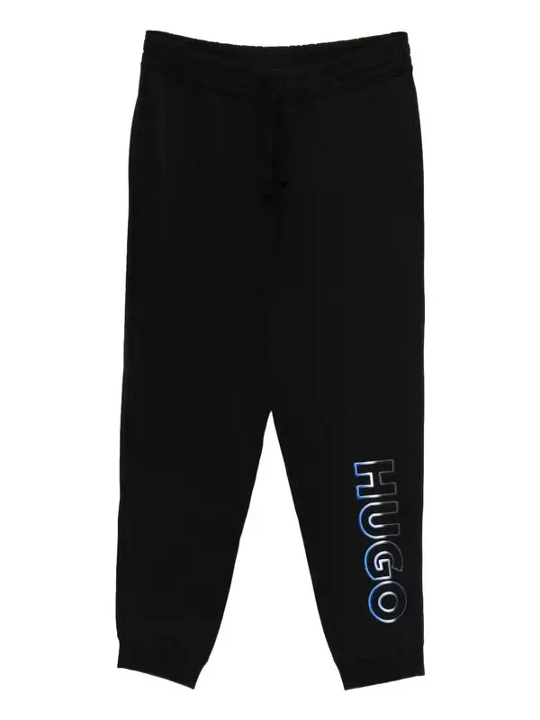 Hugo Embroidered-logo Track Pants - Black