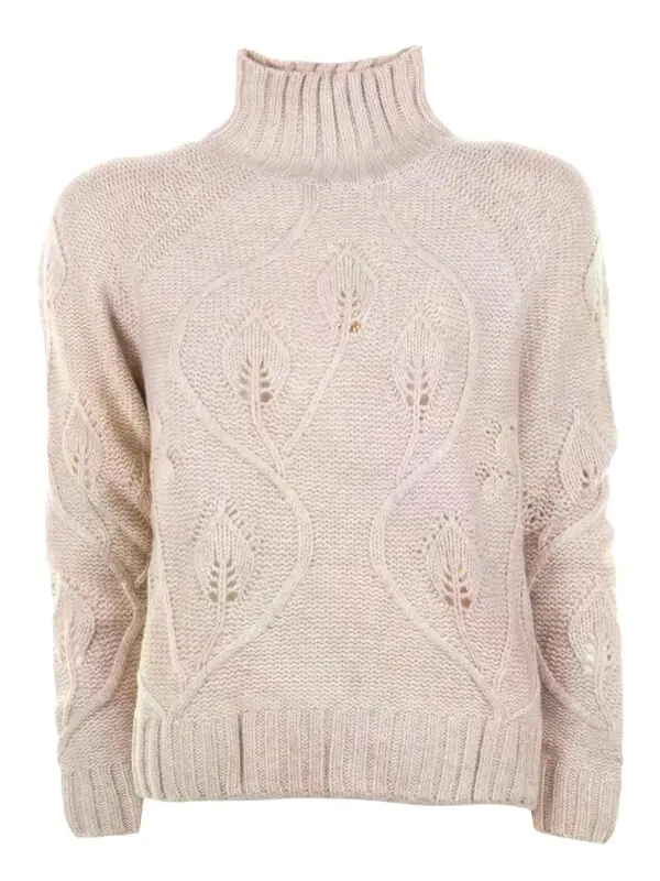 MC2 SAINT BARTH Cable-knit Roll-neck Pullover - Neutrals