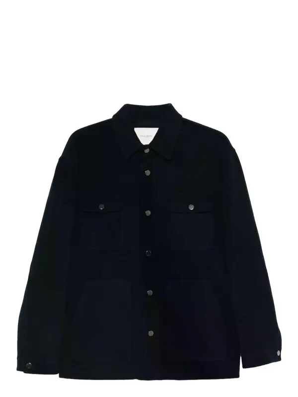 PAOLO PECORA Buttoned Wool Coat - Blue