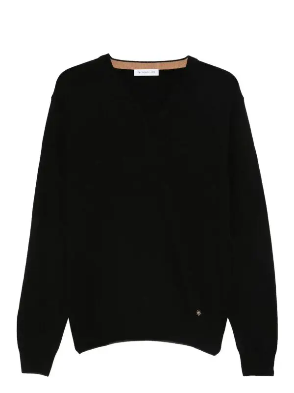 MANUEL RITZ V-neck Sweater - Black