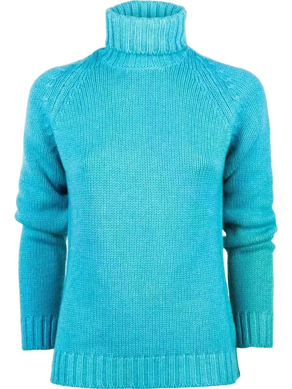 BASE MILANO Roll-neck Sweater - Blue