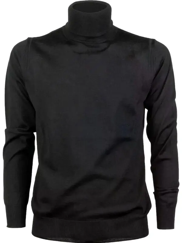 PAOLO PECORA Roll-neck Long-sleeve Sweater - Black