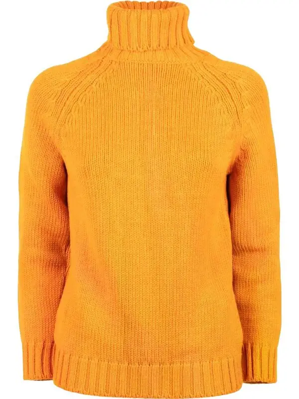 BASE MILANO Roll-neck Sweater - Orange