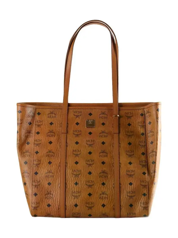 Mcm Logo-print Tote - Brown