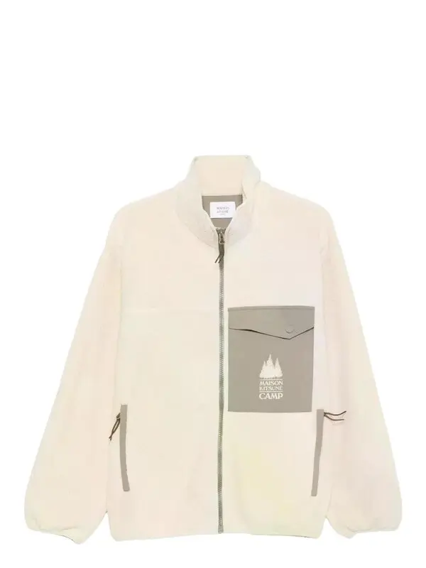 Maison Kitsuné Zip-fastening Chest-pocket Jacket - Neutrals