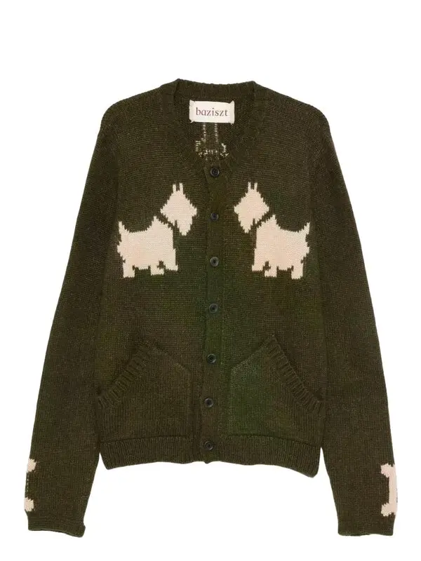 BAZISZT Bobby Cardigan - Green