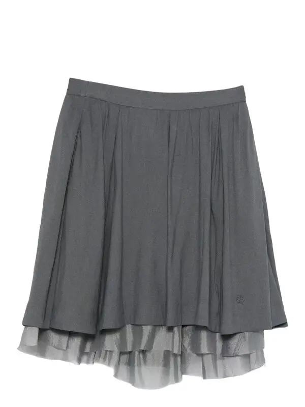 THE GARMENT Tiered Pleated Skirt - Grey