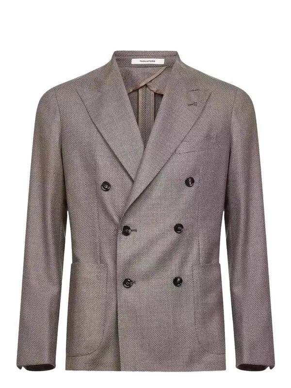 Tagliatore Peak-lapel Double-breasted Blazer - Neutrals