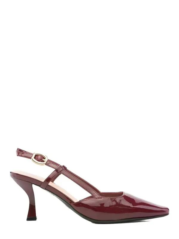MARC ELLIS Square-toe Slingback Pumps - Red