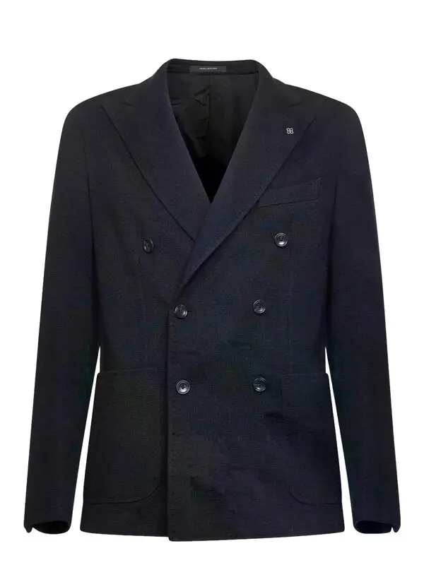 Tagliatore Double-breasted Peak-lapel Blazer - Blue