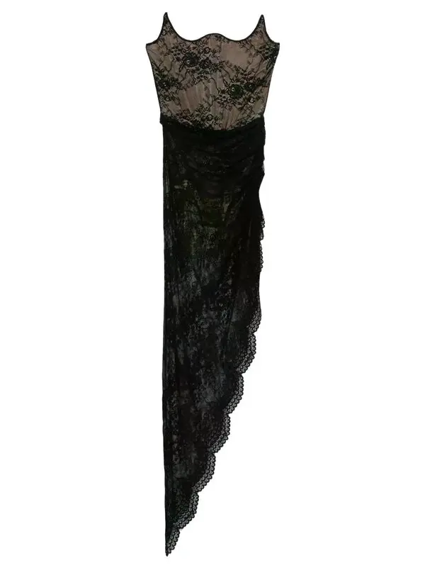 Giuseppe Di Morabito Lace Asymmetric Dress - Black